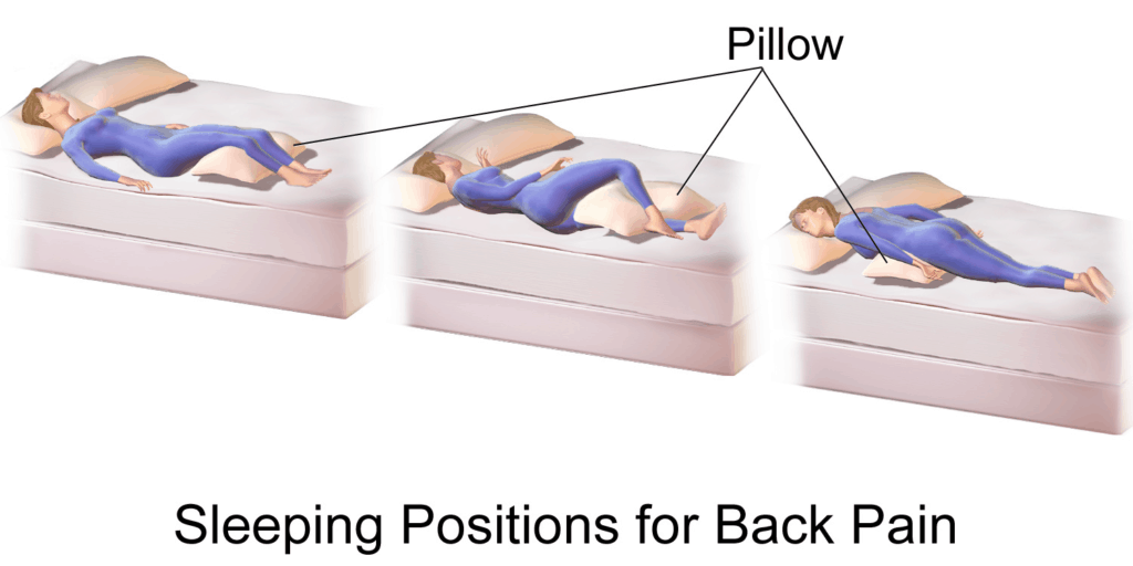 What is the best sleeping position for lower back pain?